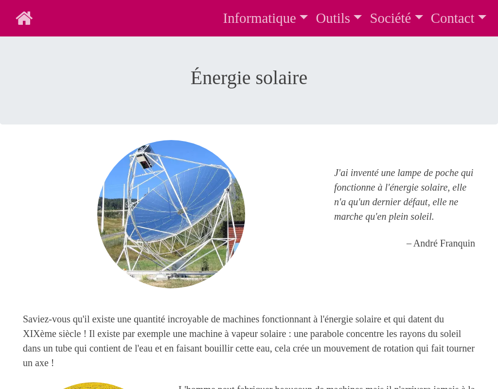 L'énergie solaire